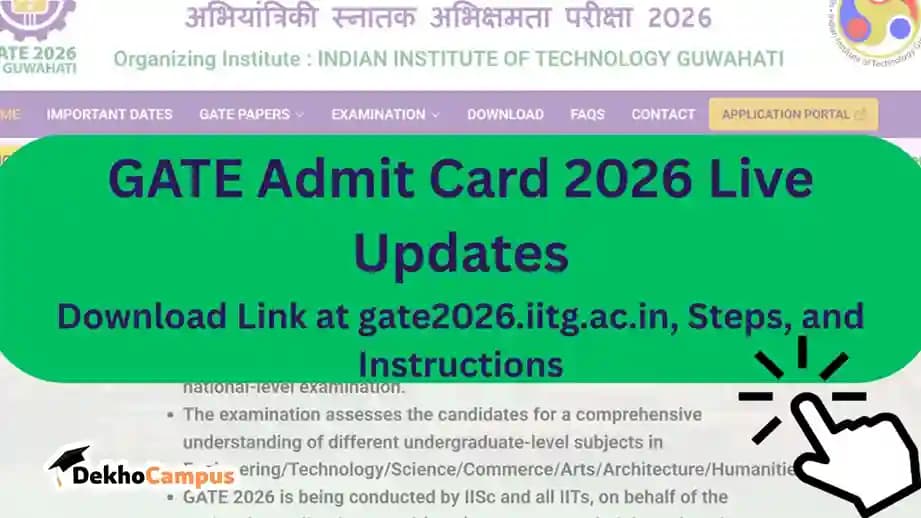 GATE Admit Card 2026 Live – Download Hall Ticket, Exam Dates & Steps