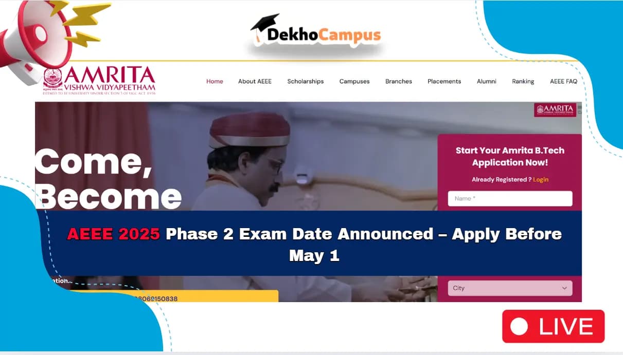AEEE 2025 Phase 2 Exam Date Announced – Apply Before May 1